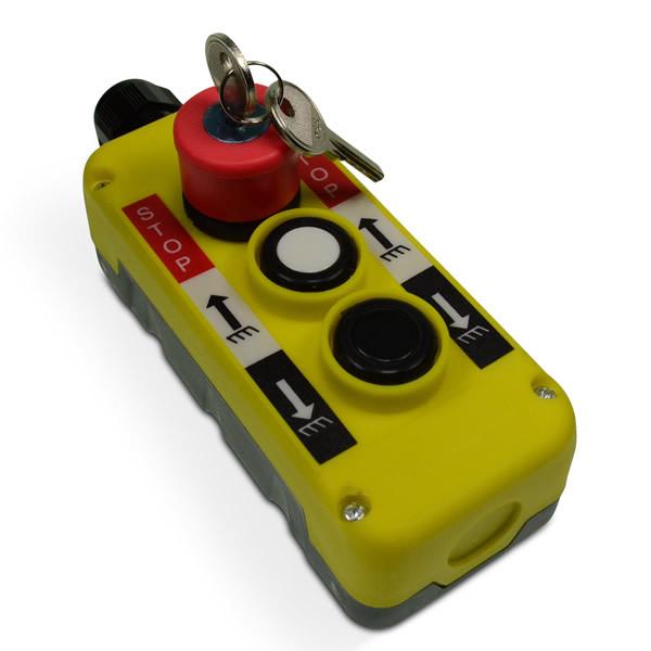 Three Button Mafelec Style Control with Key Release Emergency Stop ...